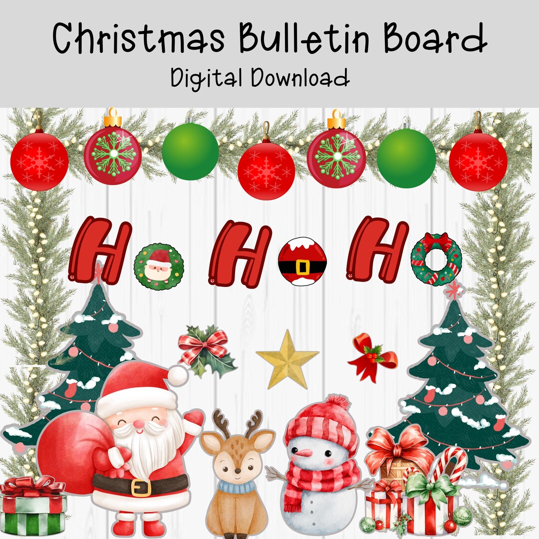 Christmas Bulletin Board Kit/ Classroom Decoration/ December Decoration ...