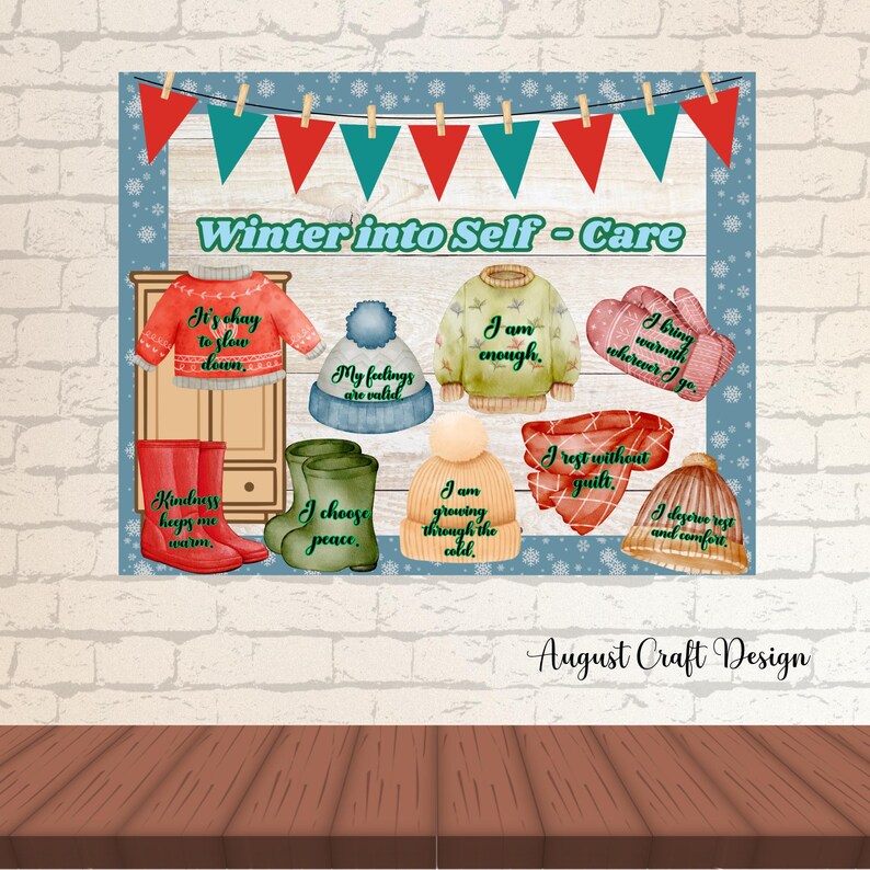 Winter Bulletin Board | Self-care Affirmation Classroom Decor | Winter ...