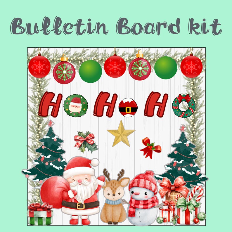 Christmas Bulletin Board Kit/ Classroom Decoration/ December Decoration ...