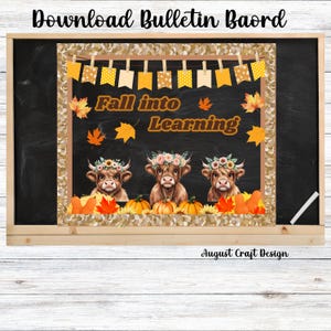 Fall Into Learning Bulletin Board Kit – Autumn Classroom Decor for ...