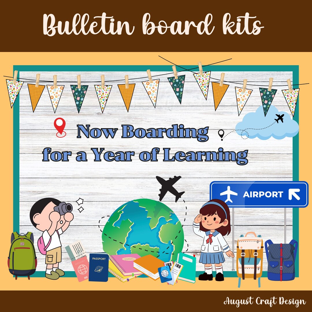 Travel Theme Classroom Bulletin Board: Back to School Decor (editable ...