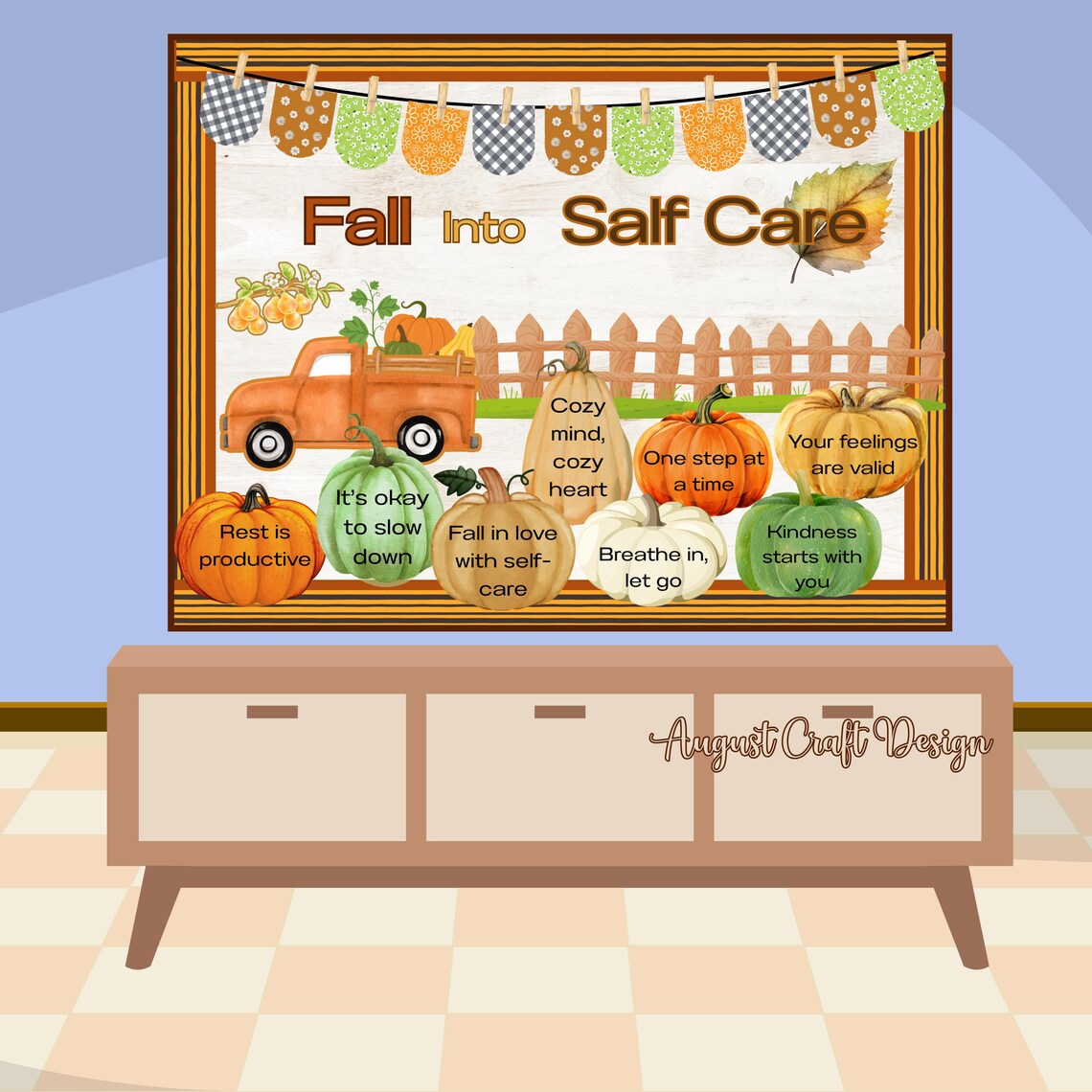 Fall Classroom Decor – Self-care Bulletin Board – Printable Positive ...
