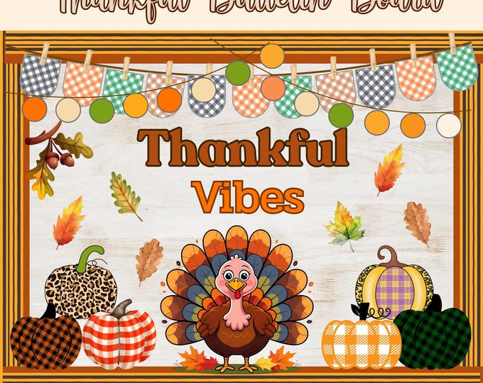 Fall Leaves November Bulletin Board Kit Ideas • Gratitude Thankfulness ...