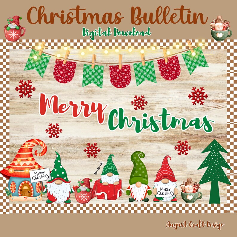 Winter Bulletin Board/bulletin Board Kit Christmas Classroom Decor ...