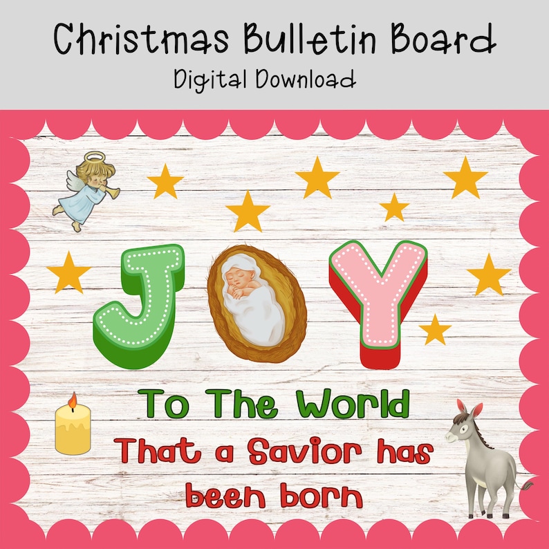 Christmas Bulletin Board Ideas, Digital Classroom Decor, Festive ...