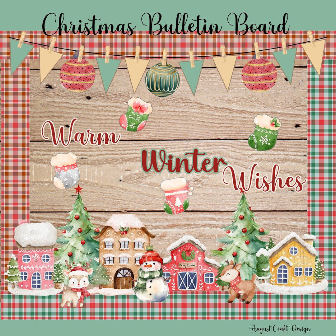 Winter Wishes Bulletin Board Kit: Christmas Classroom Decor (digital ...