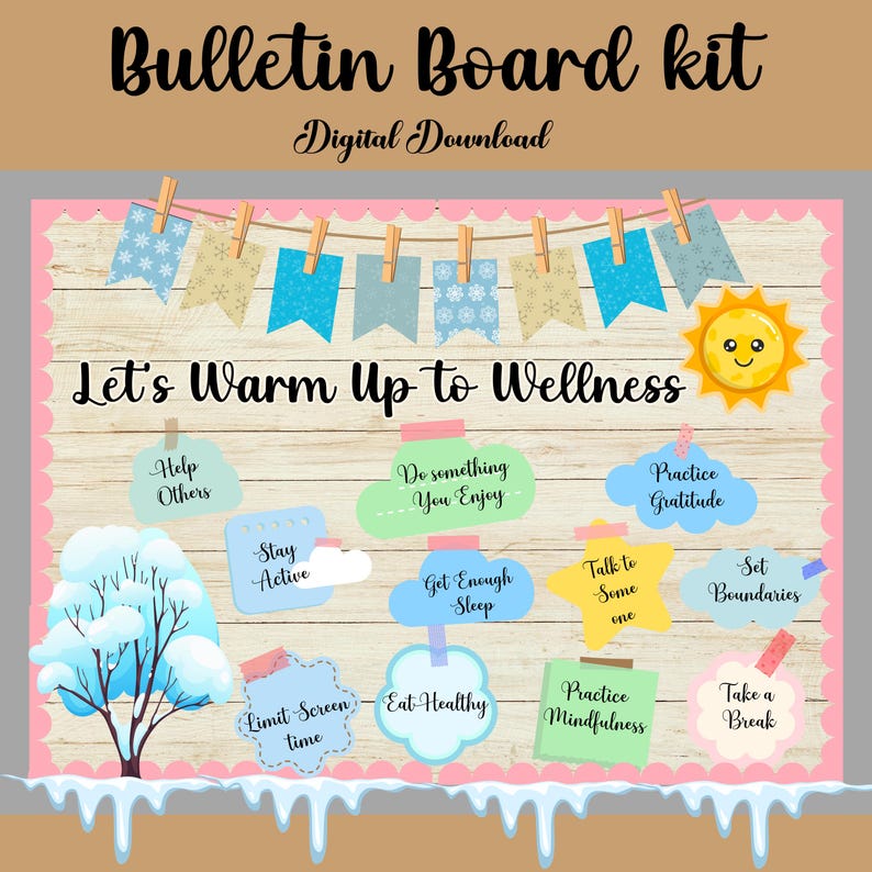 Winter Mental Health Bulletin Board/classroom Mental Health Decor ...