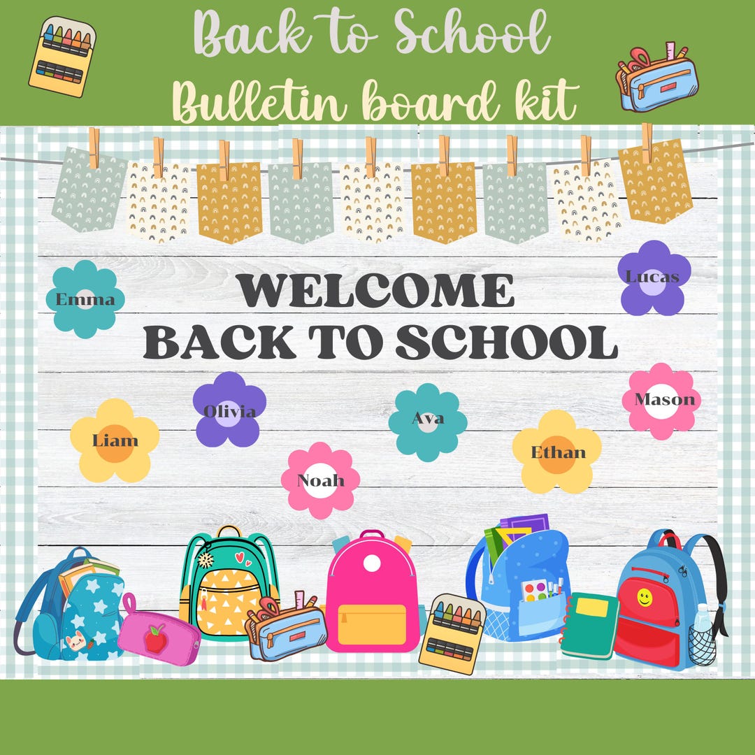 Back to School Bulletin Board Kit or Classroom Door Decor, Easy and ...