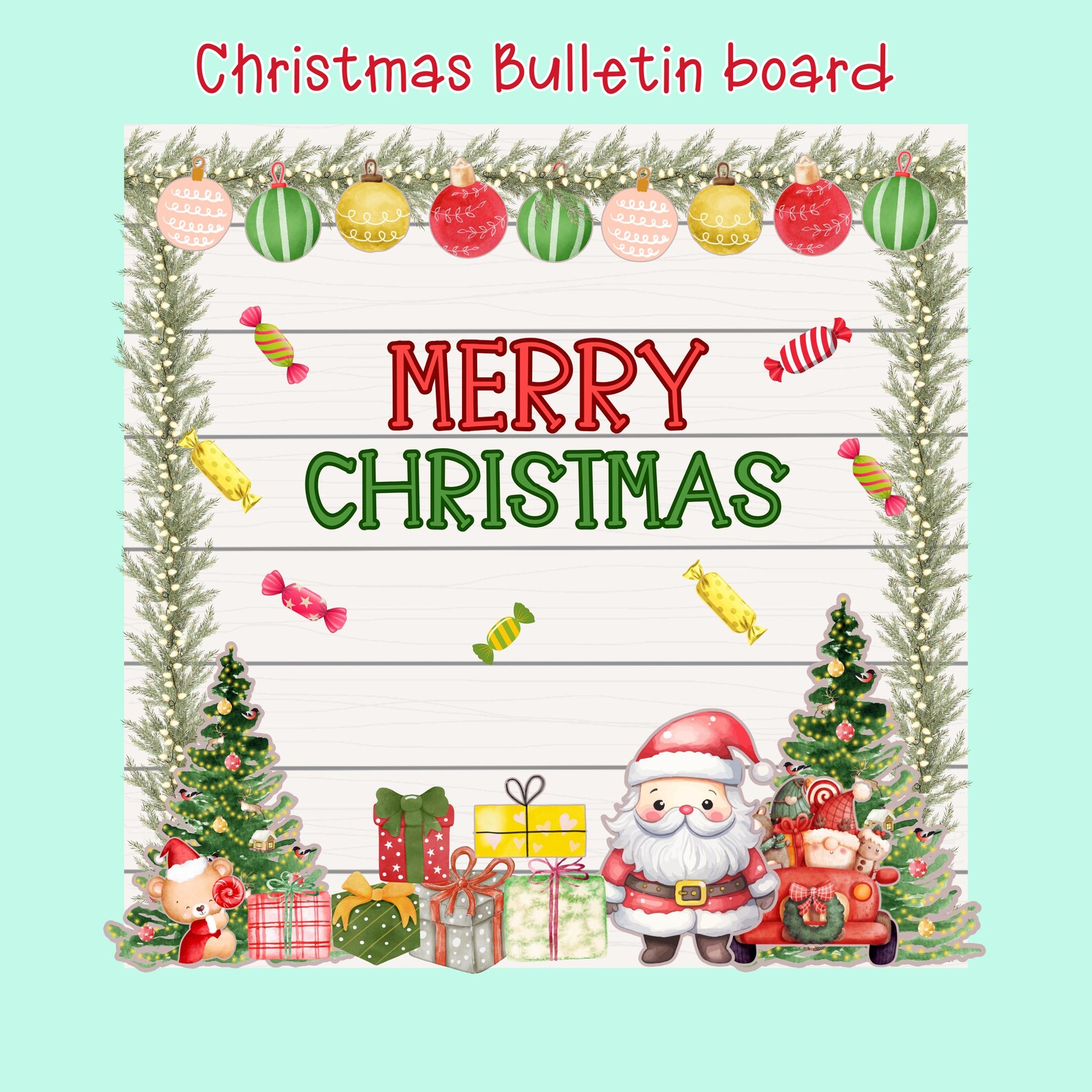 Christmas Bulletin Board Kit/ Classroom Decoration/ December Theme ...