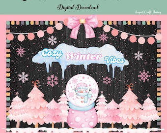 Winter Classroom Bulletin Board Kit/ Printable Snow Theme Decoration ...