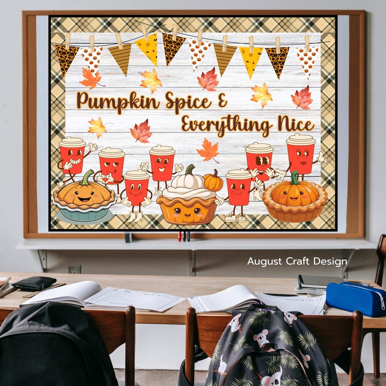 Hello Pumpkin Fall Bulletin Board Kit | Autumn Classroom Decor ...