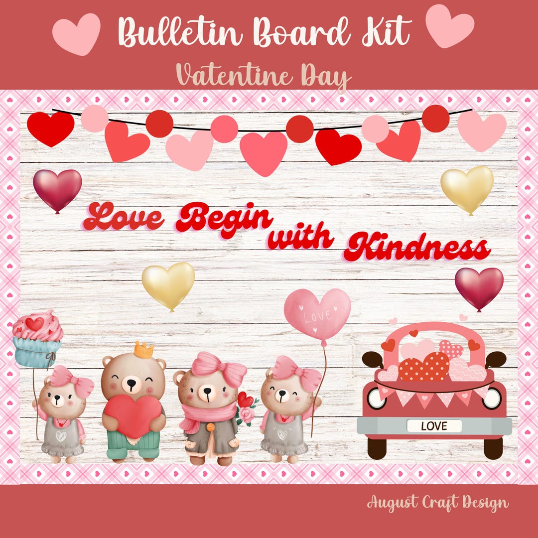 Valentines Bulletin Board, Printable February Bulletin Board, Love ...