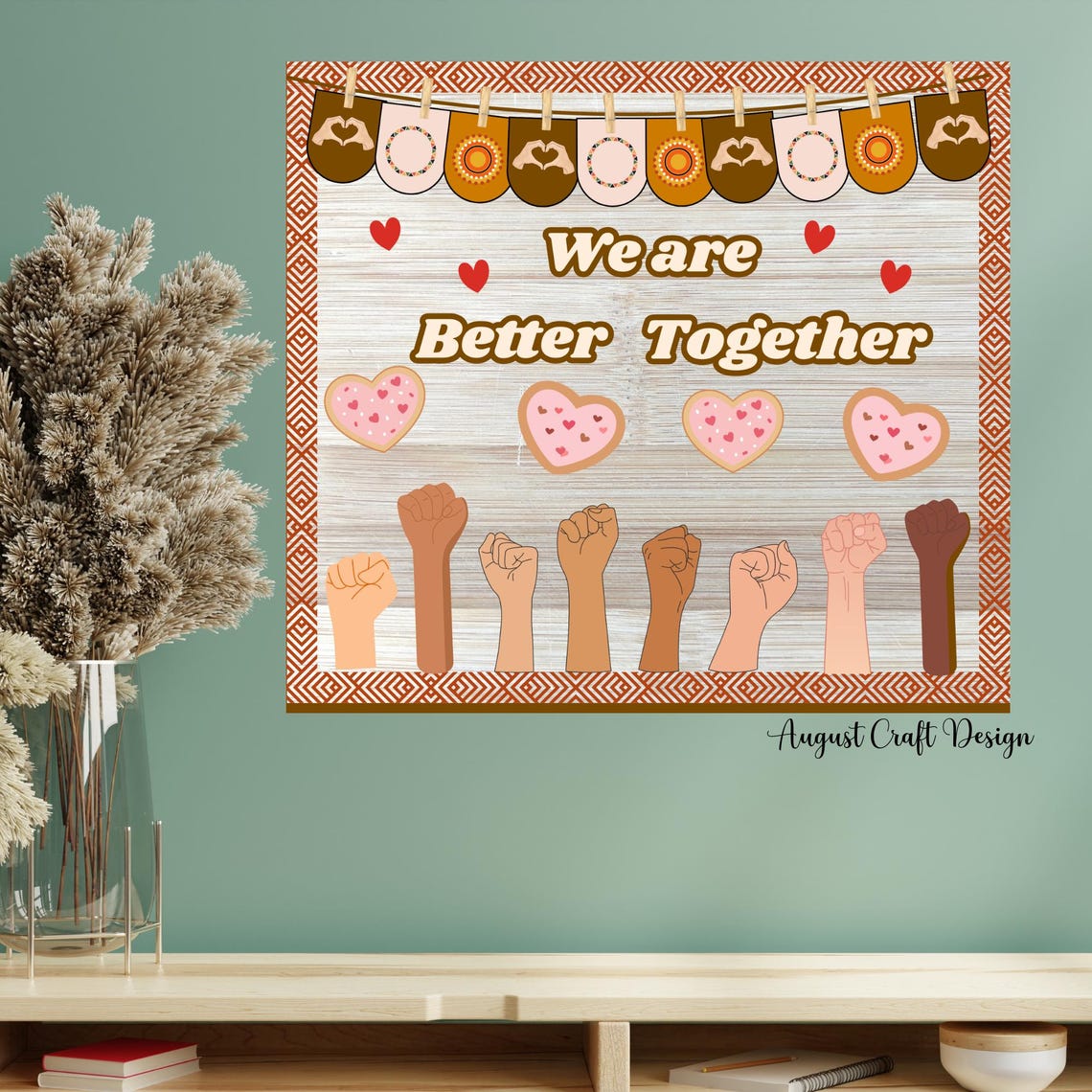 We Are Better Together Bulletin Board | Black History Month Classroom ...