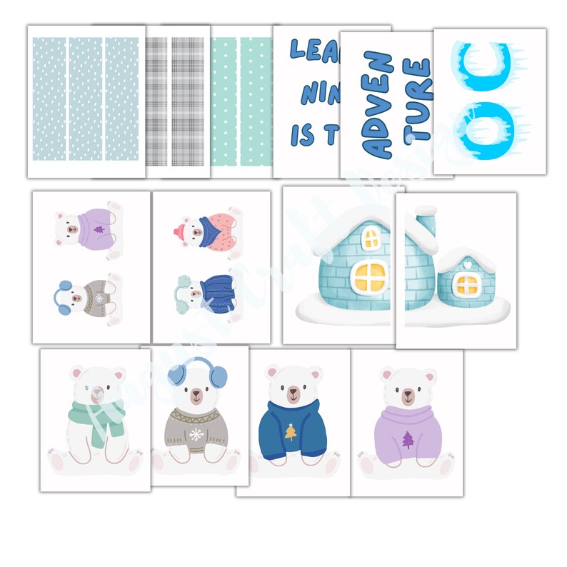 Winter Classroom Bulletin Board Kit/ Printable Snow Theme Decoration ...