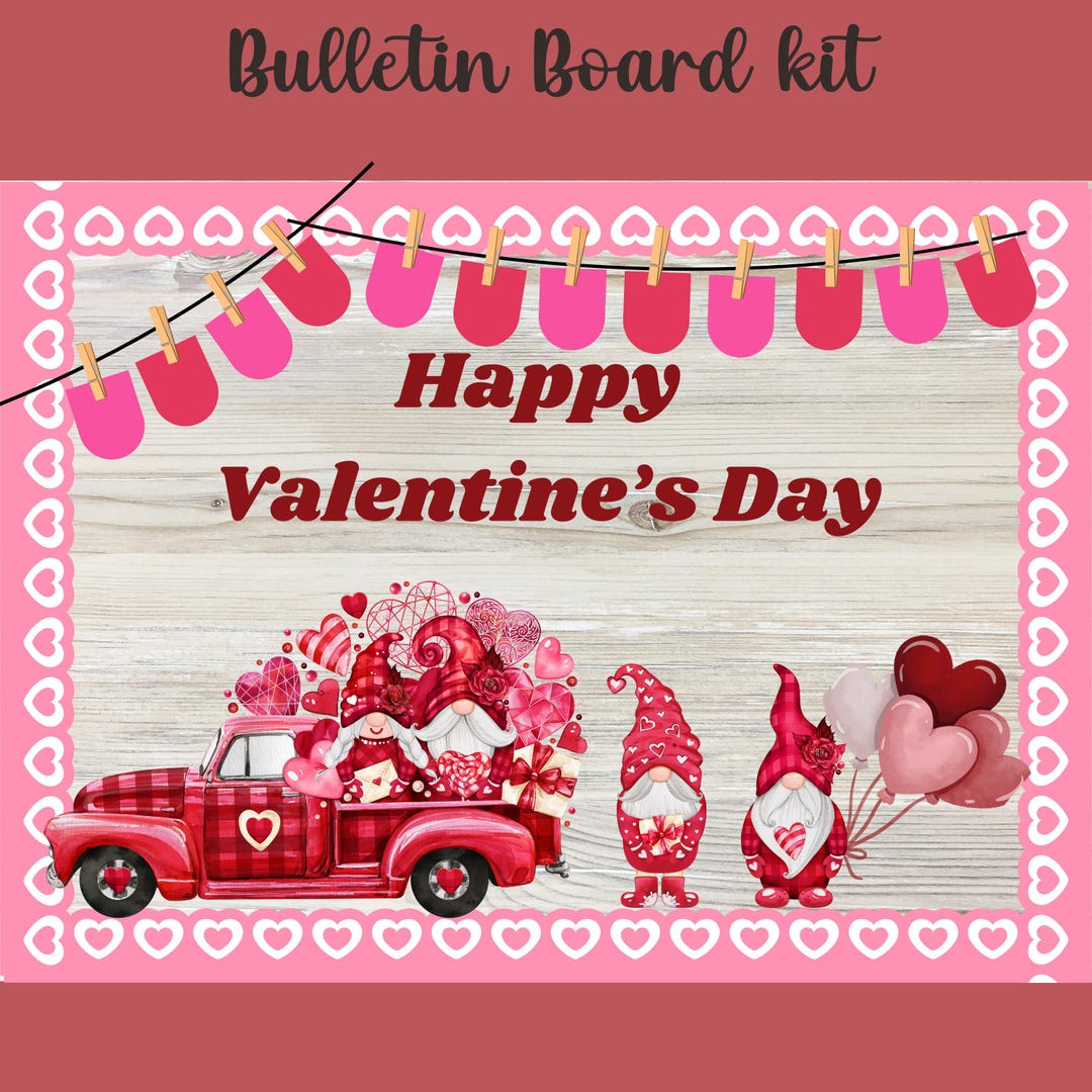 Valentines Bulletin Board Kit Printable Classroom Decoration. - Etsy