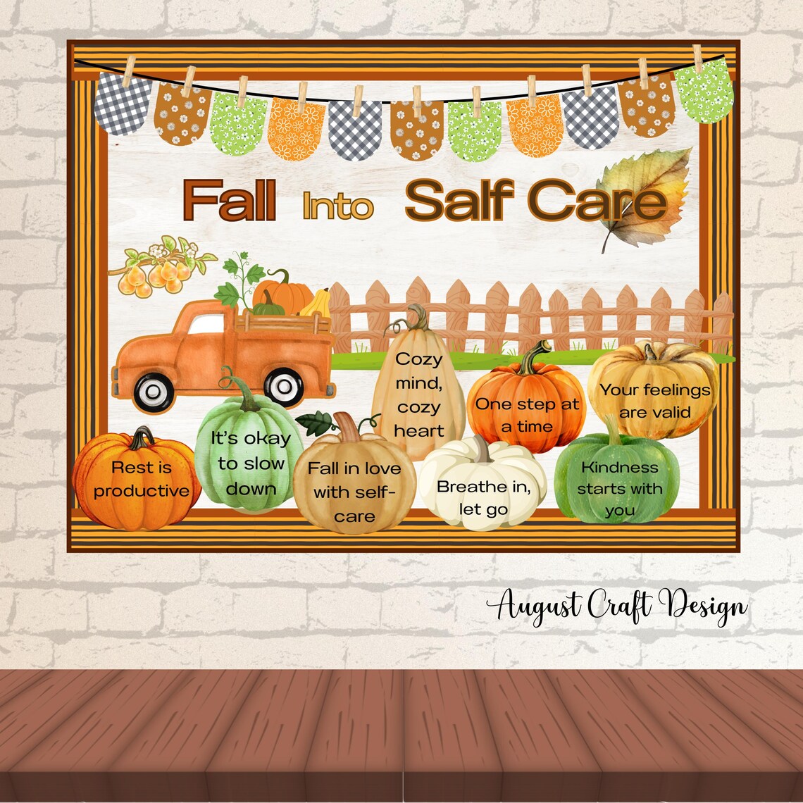Fall Classroom Decor – Self-care Bulletin Board – Printable Positive ...