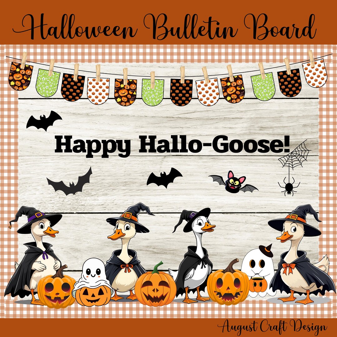Happy Hallo-goose Bulletin Board Kit – Halloween Classroom Decor (PDF ...