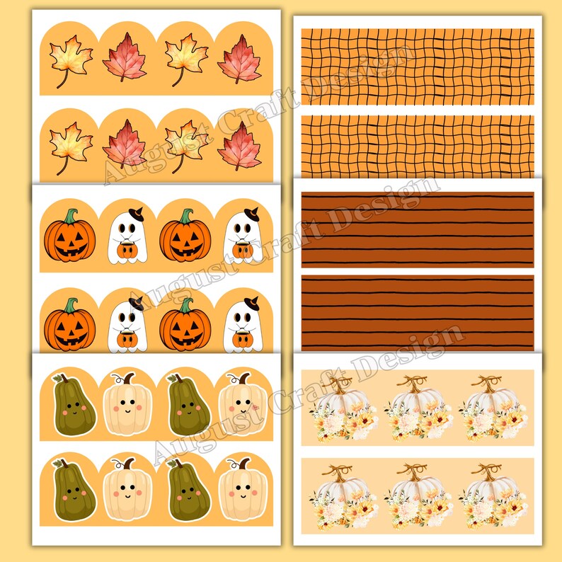 Fall Bulletin Board Borders Printable – Cute Halloween & Autumn Trim ...