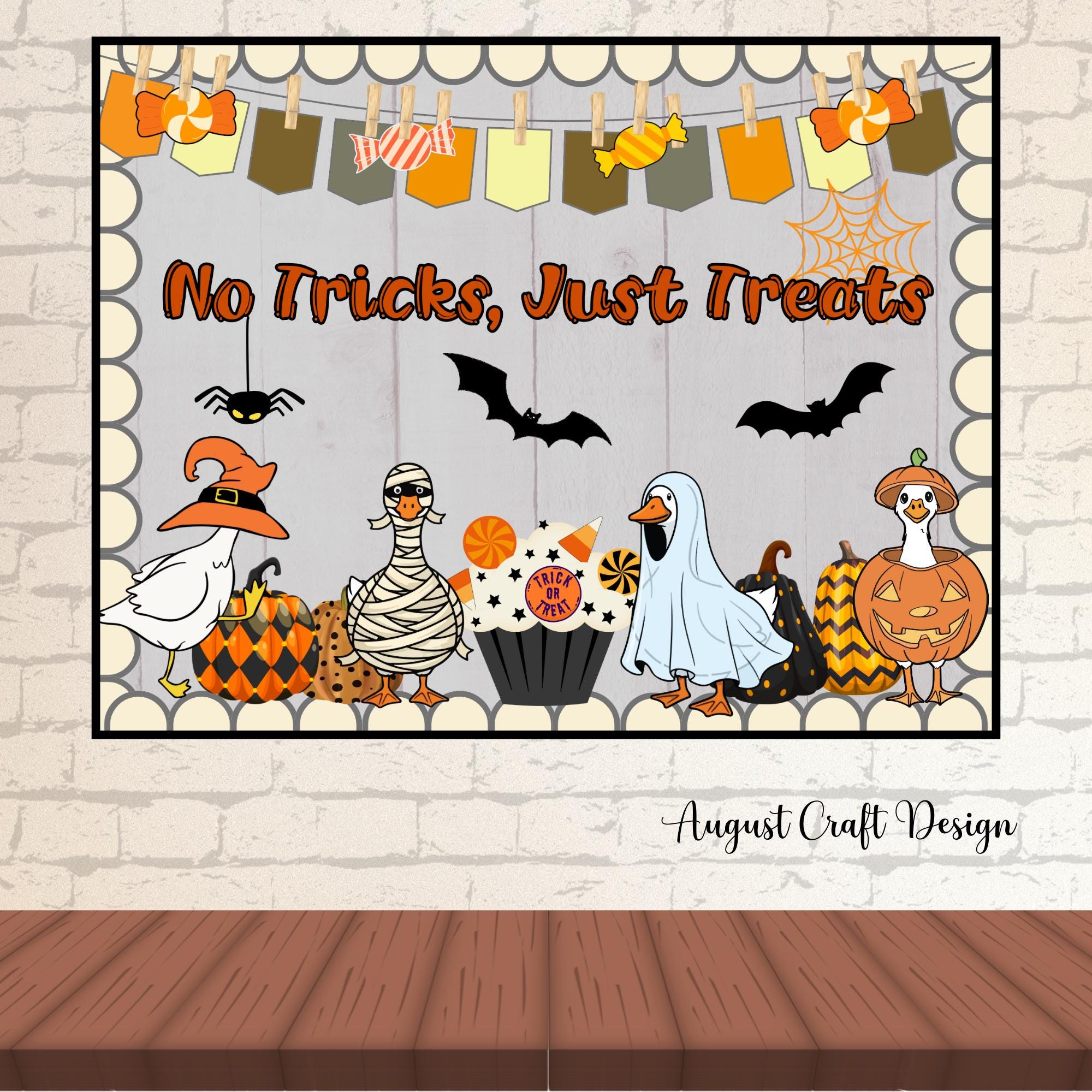 Halloween Goose Bulletin Board Kit | Classroom Decor (digital Download ...
