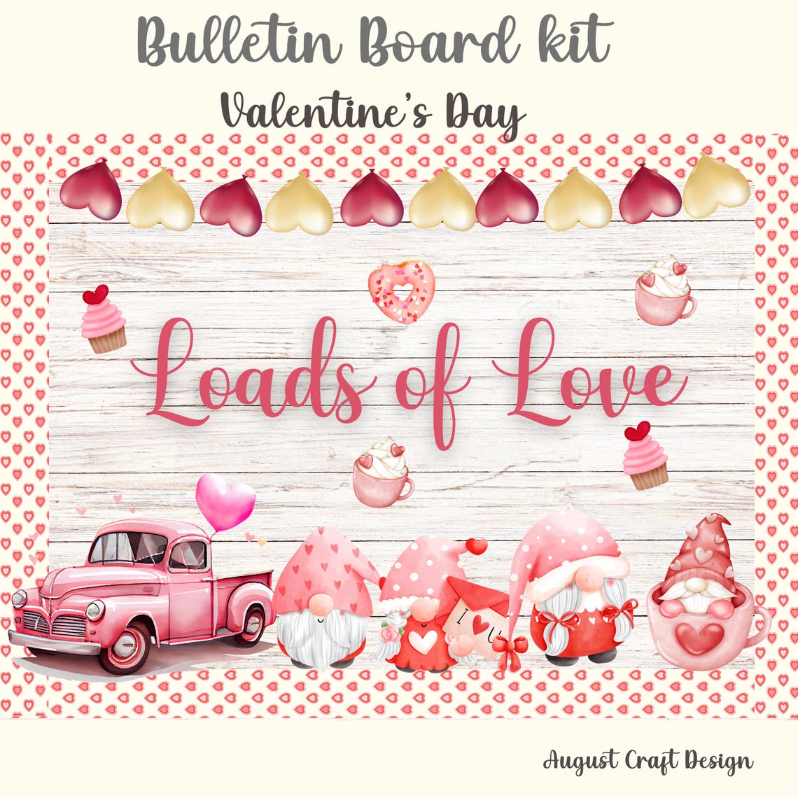 Valentines Bulletin Board, Printable February Bulletin Board, Love ...