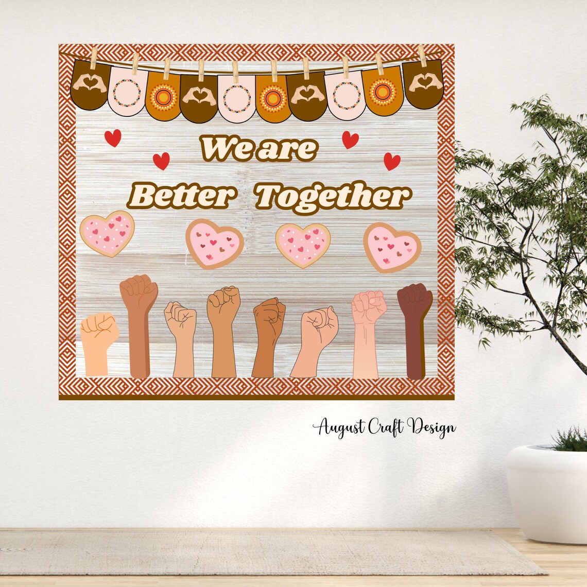 We Are Better Together Bulletin Board | Black History Month Classroom ...