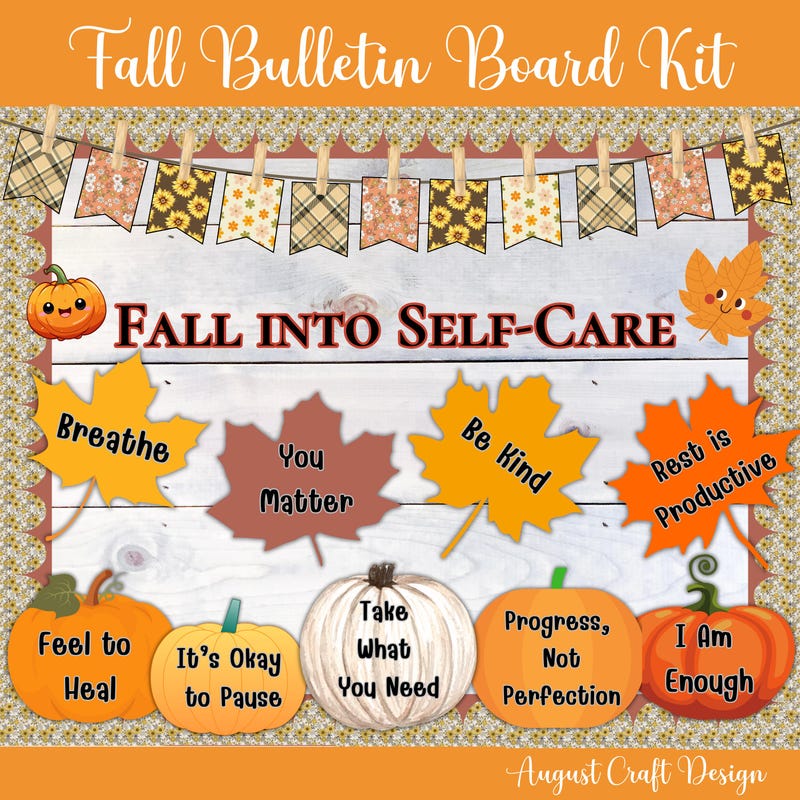 Mental Health Bulletin Board Fall - Etsy