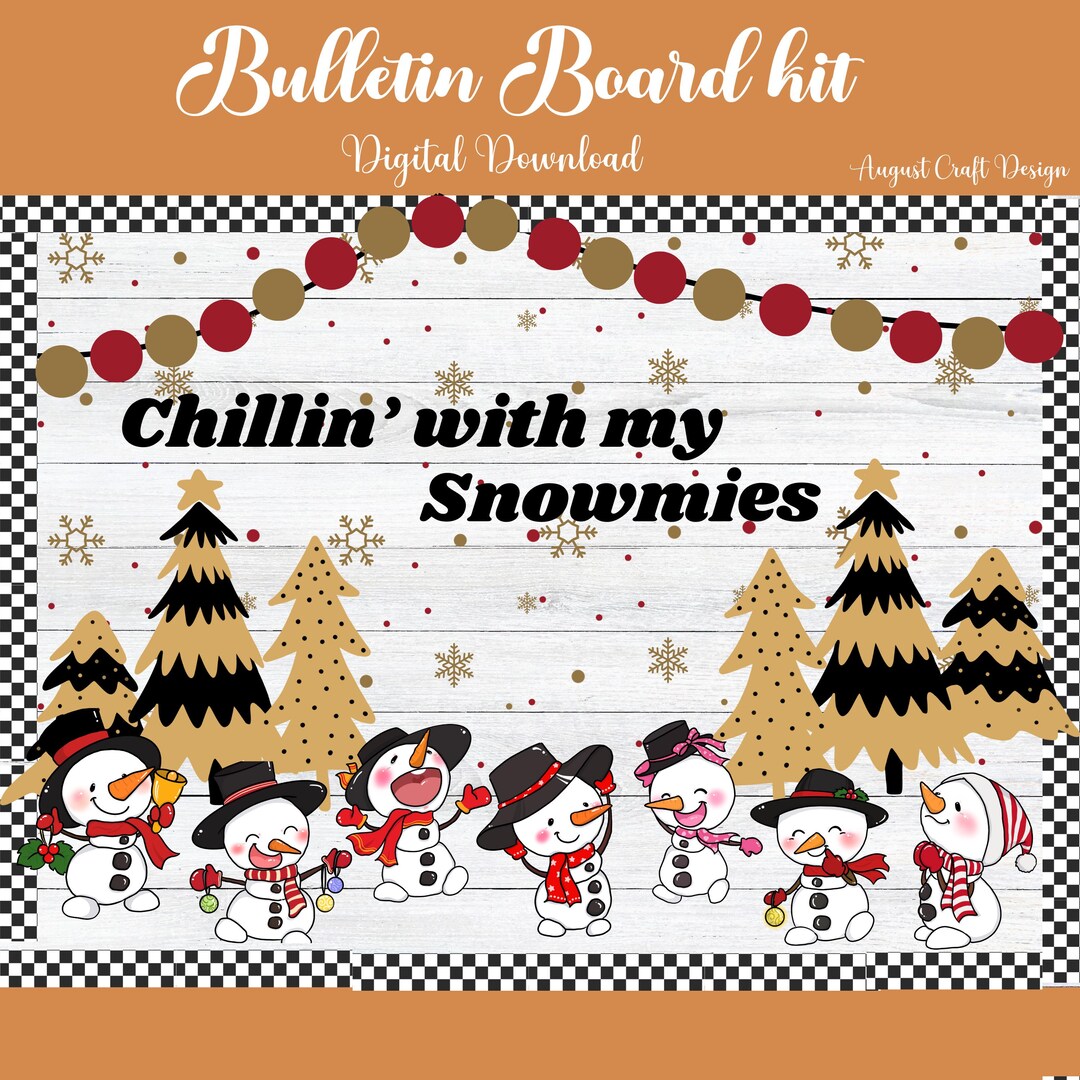 Snowman Winter Bulletin Board Kit | Classroom Decor (PDF) - Etsy UK