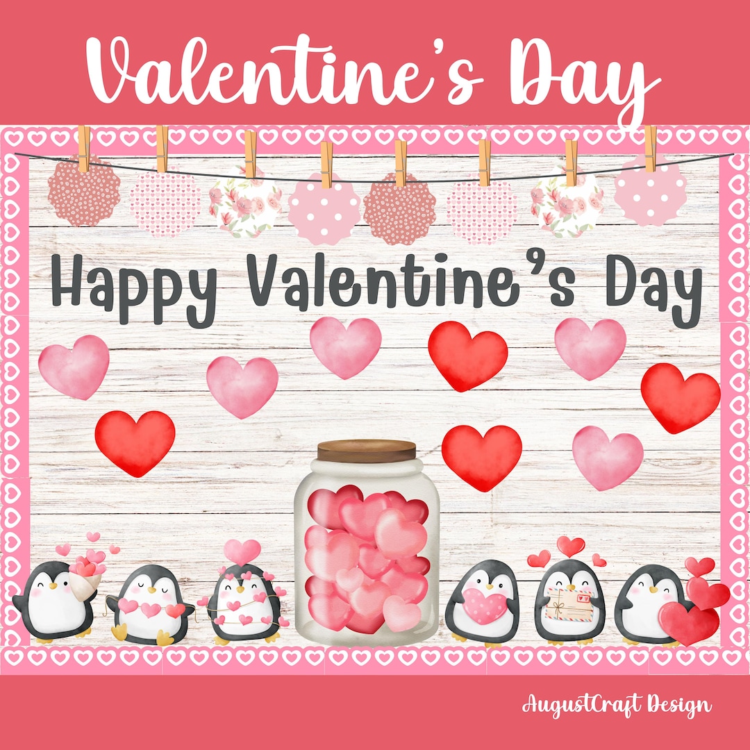 Valentine's Bulletin Board: February Classroom Decor (PDF) - Etsy