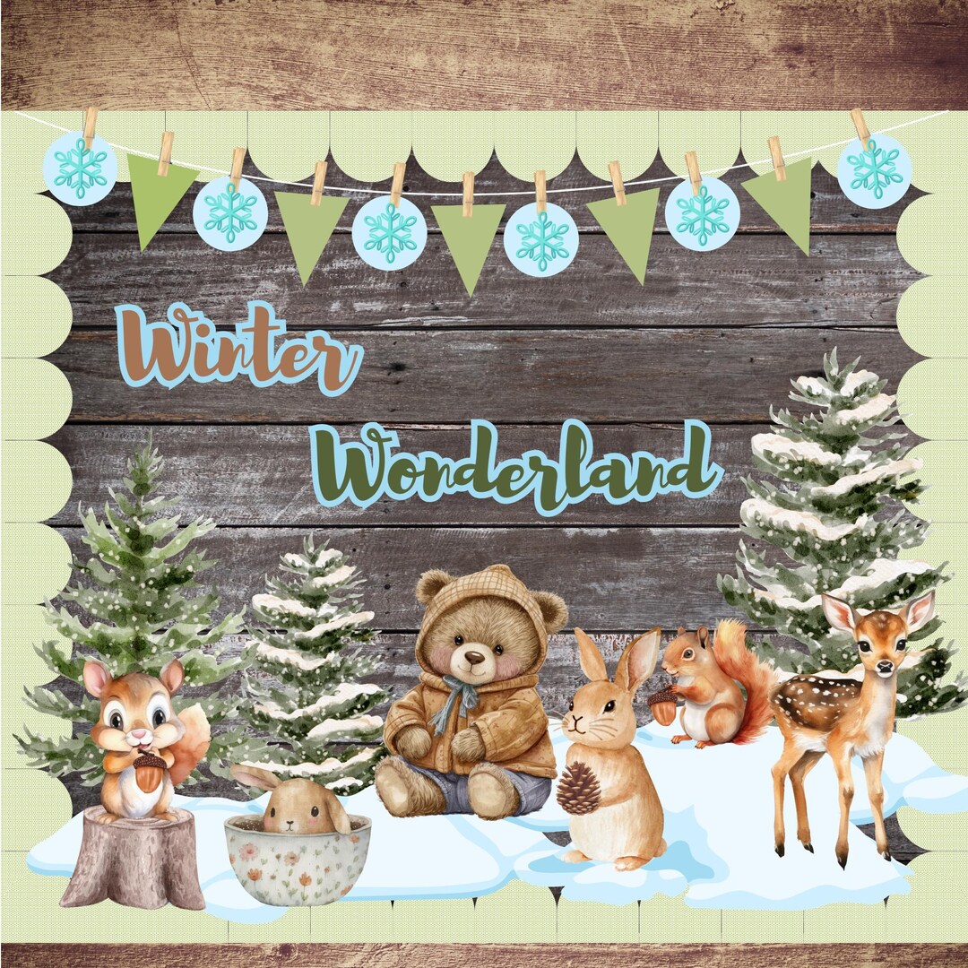 Winter Wonderland Bulletin Board Kit | Snow Theme | (printable PDF) - Etsy