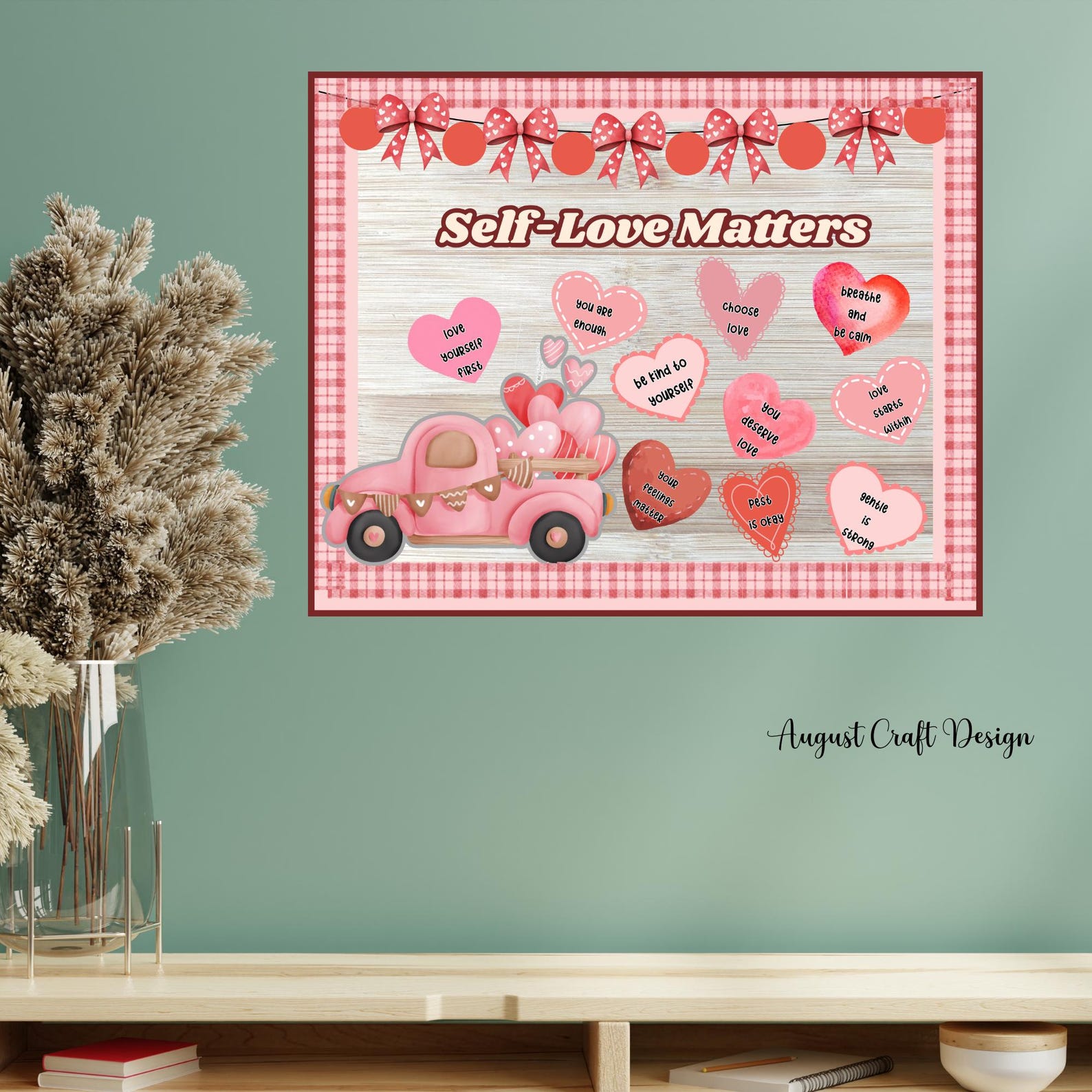 Be Kind to Your Heart Bulletin Board | Valentine Mental Health Decor ...