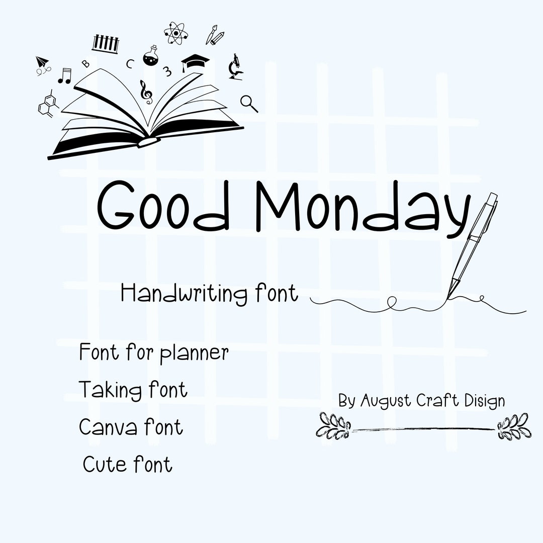 Handwriting Font, Goodnotes Simple Font, Study Font, Digital Note Font ...