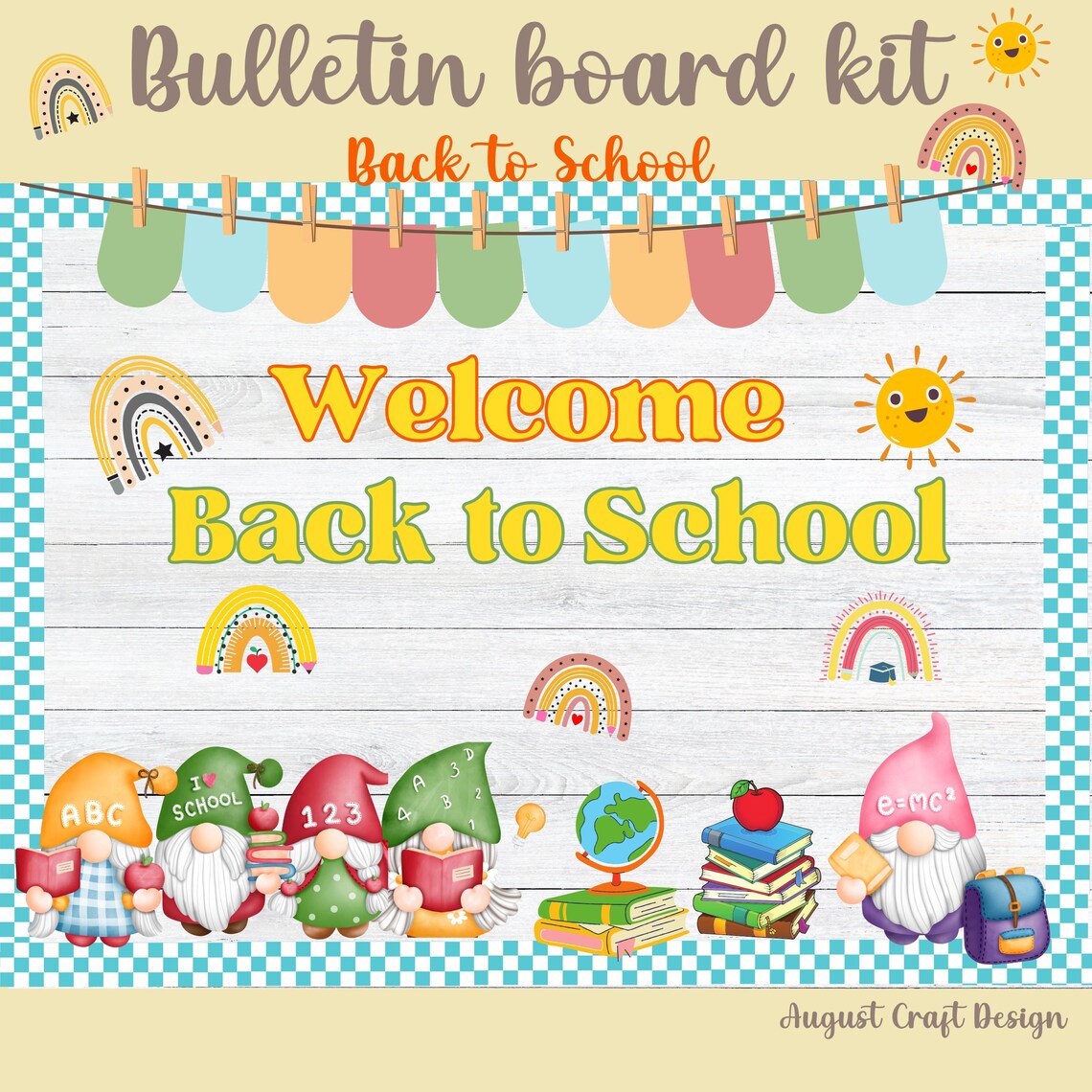 Back to School Bulletin Board Kit or Classroom Door Decor, Easy and ...