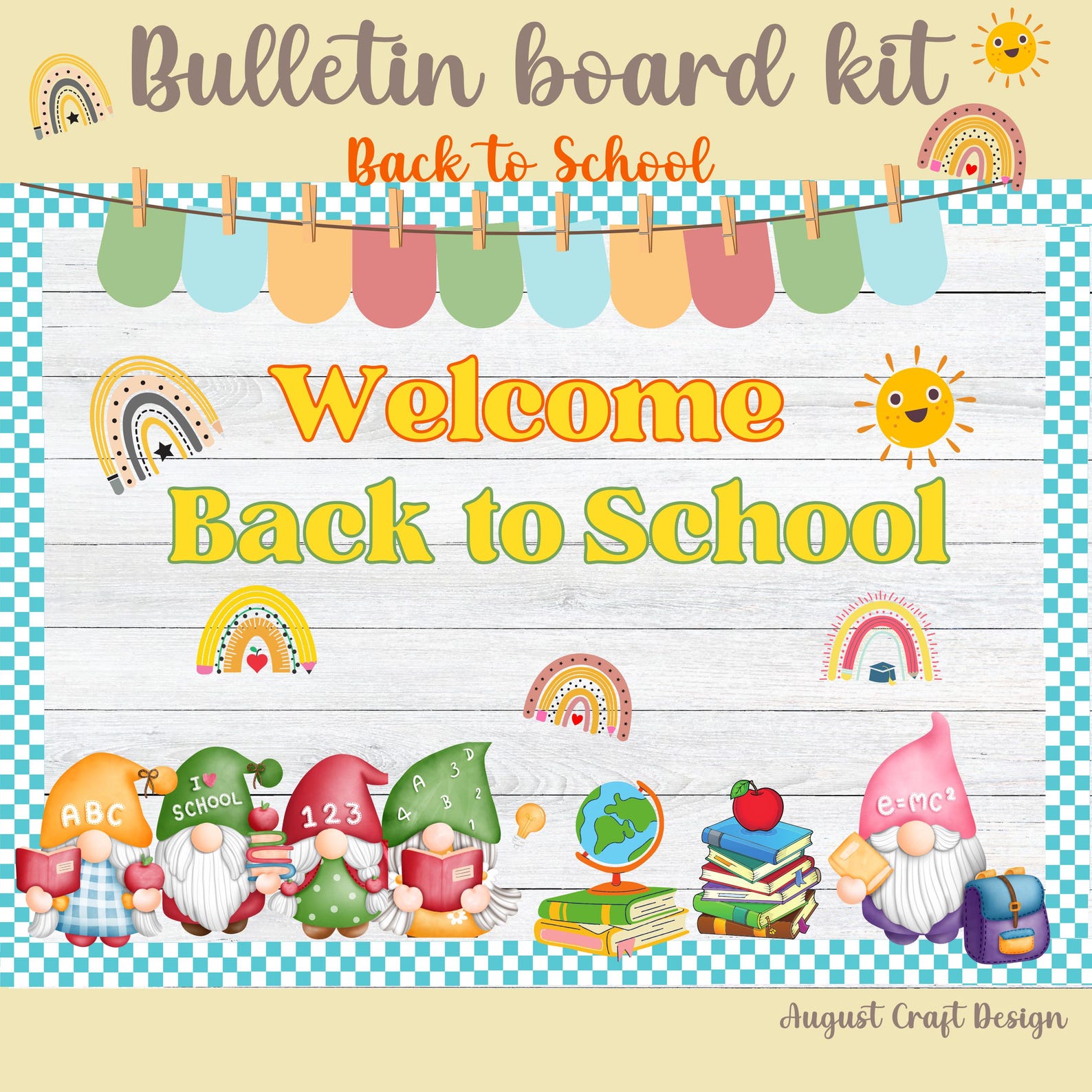 Back to School Bulletin Board Kit or Classroom Door Decor, Easy and ...