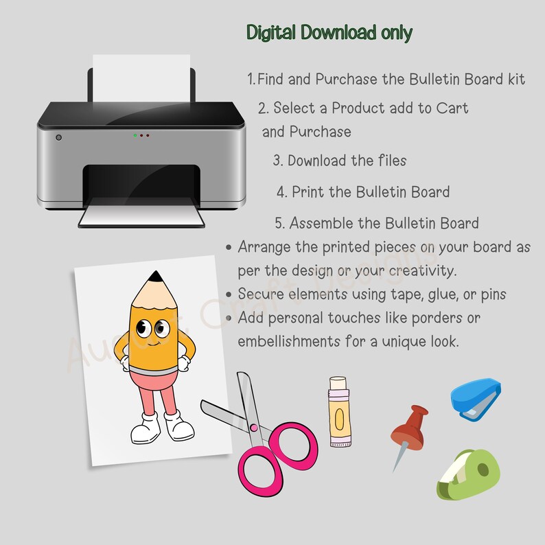 Back to School Bulletin Board Kit or Classroom Door Decor, Easy and ...