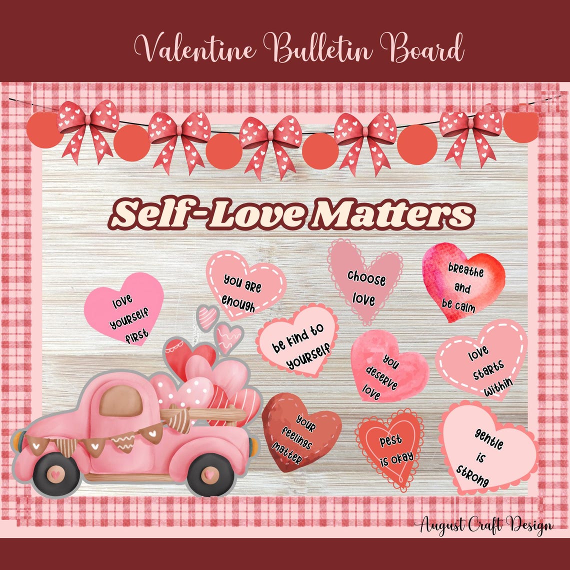 Be Kind to Your Heart Bulletin Board | Valentine Mental Health Decor ...