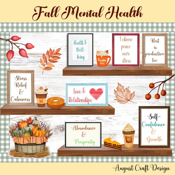 Mental Health Bulletin Board Fall - Etsy