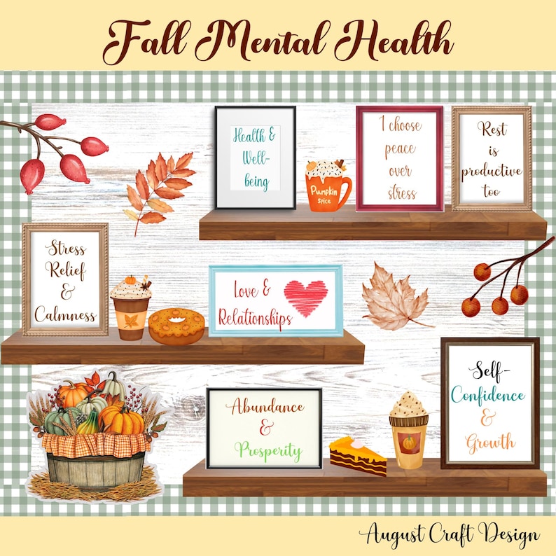 Fall Mental Health Bulletin Board | Positive Affirmations & Self-care ...