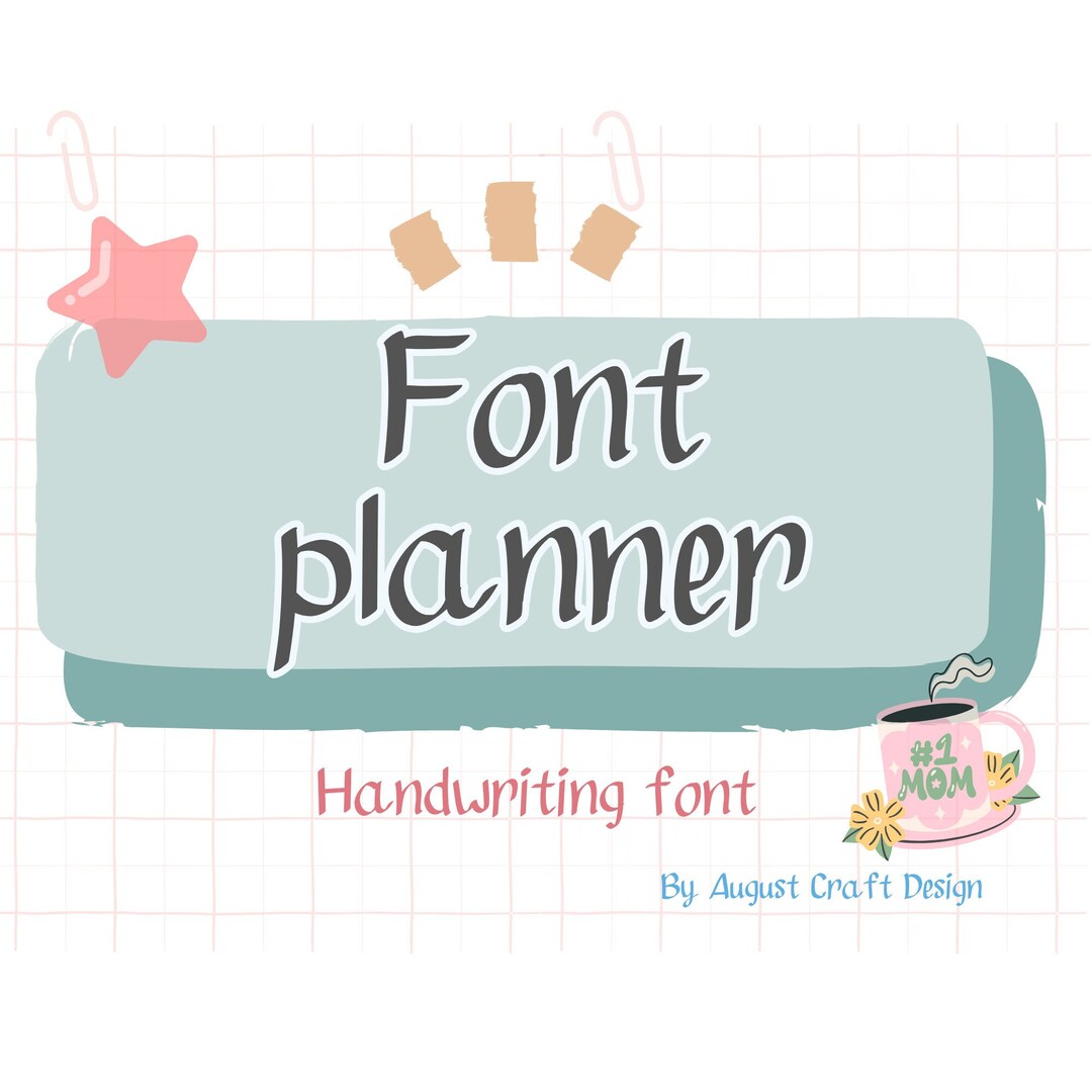A,handwriting Font for Digital Font Digital Download Neat Font Cute ...