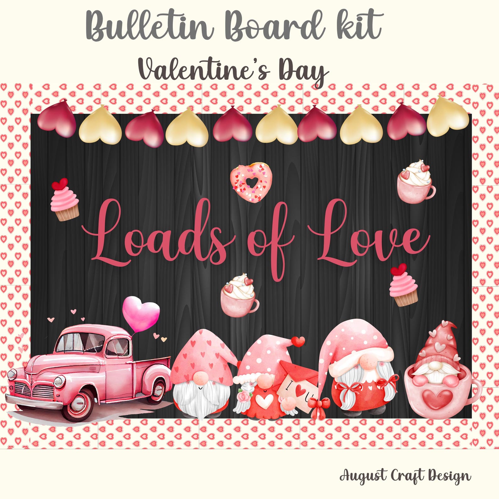 Valentines Bulletin Board, Printable February Bulletin Board, Love ...