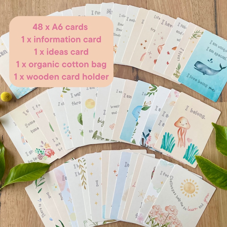 Positive Affirmation Cards for Kids - Mindfulness and Positivity - Etsy