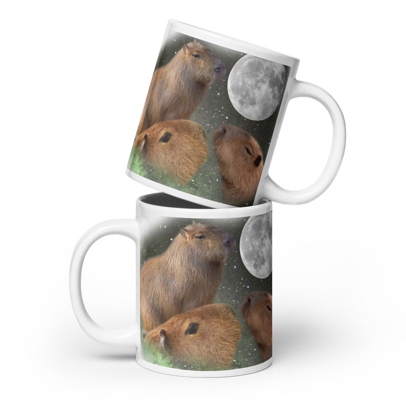 Three Moon Capybaras Mug Capybara Cup Mug Capybara Gift Mug - Etsy
