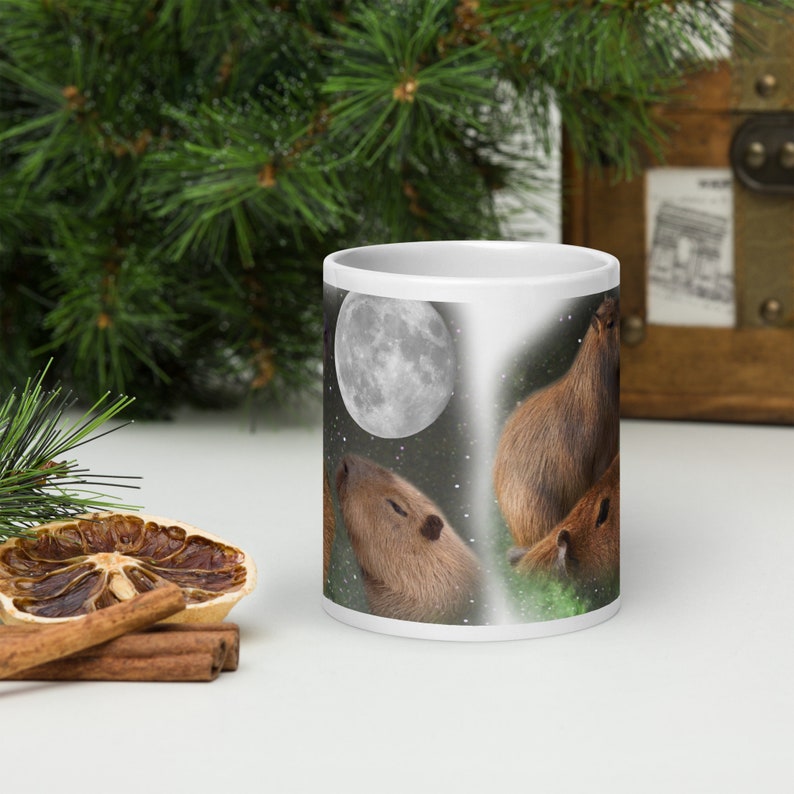Three Moon Capybaras Mug Capybara Cup Mug Capybara Gift Mug - Etsy