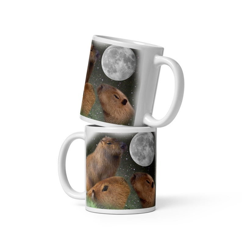 Three Moon Capybaras Mug Capybara Cup Mug Capybara Gift Mug - Etsy