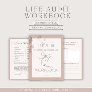 Life Audit Workbook Printable, 2024 Goal Setting Workbook, Self ...