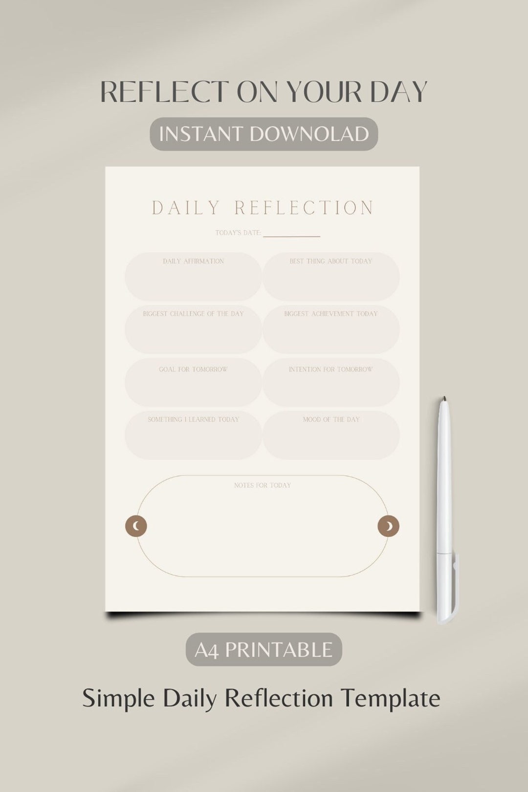Daily Review, Daily Reflection, Daily Evaluation, Daily Summary ...