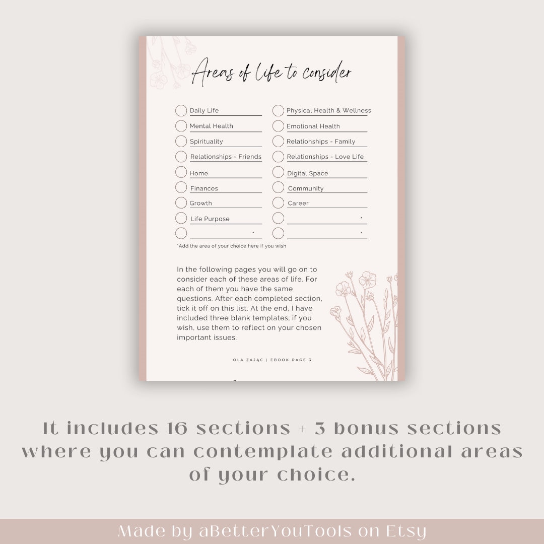 Life Audit Workbook Printable, 2024 Goal Setting Workbook, Self ...