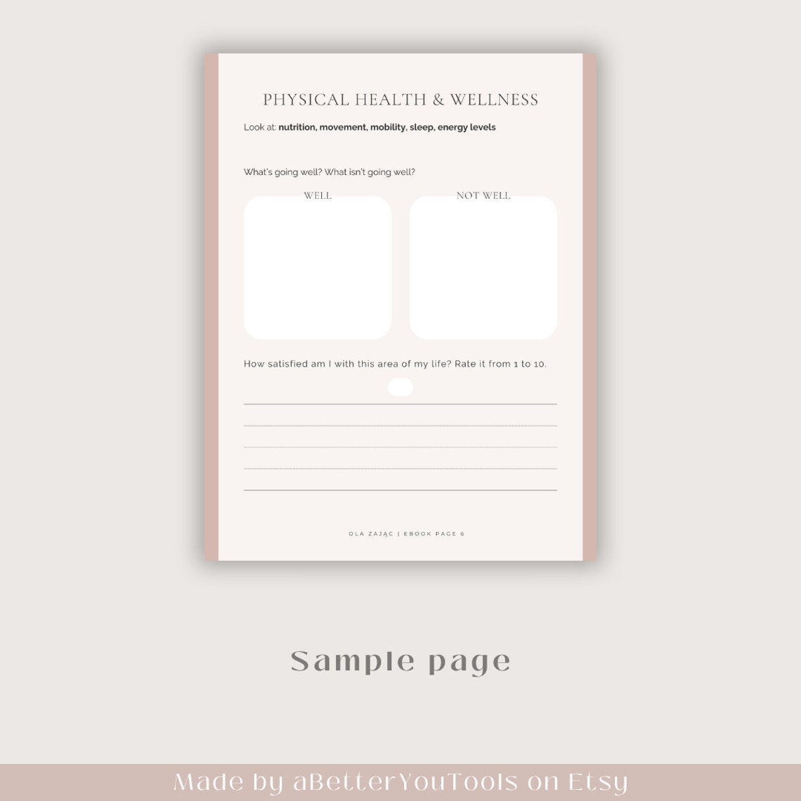 Life Audit Workbook Printable, 2024 Goal Setting Workbook, Self ...