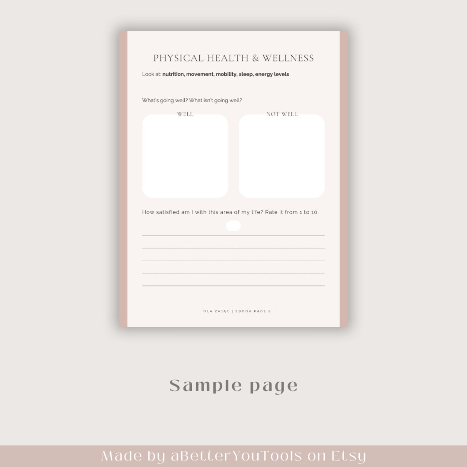 Life Audit Workbook Printable, 2024 Goal Setting Workbook, Self ...