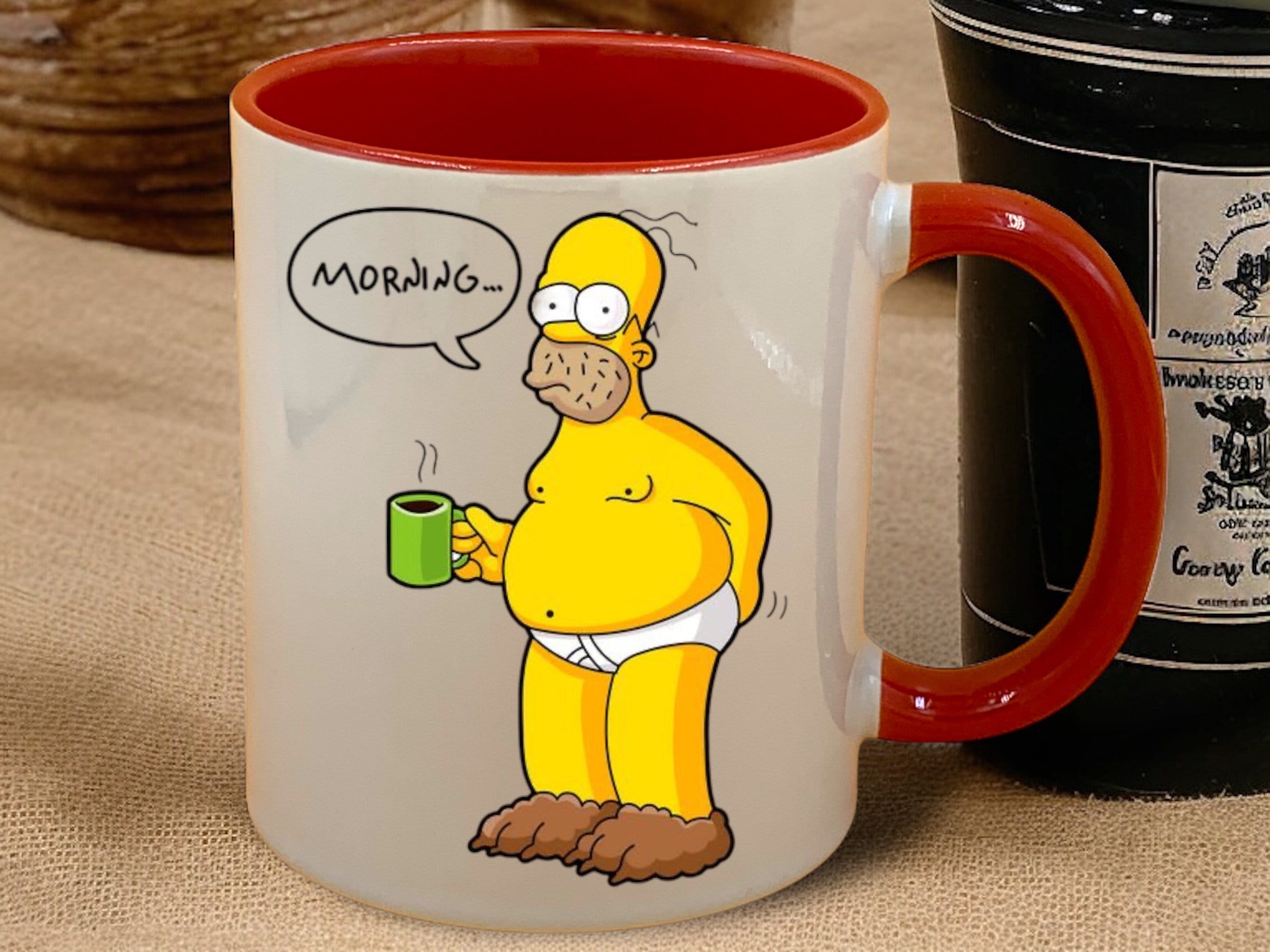 Homer Simpson Mug, Homer Simpson Gift, Homer Simpson Cup, Homer Simpson, Homer Simpson Tea Mug ...