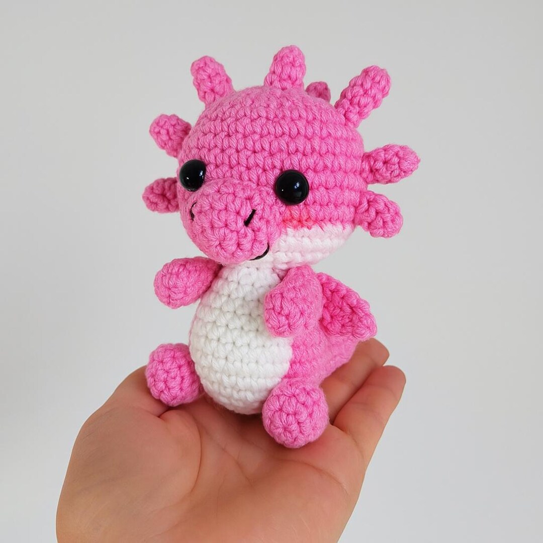 Cute Pink Baby Dragon Crochet Pattern | Amigurumi Plush Toy (PDF) - Etsy